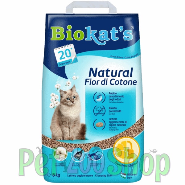 BIOKAT S NATURAL COTTON BLOSSOM POSIP ZA MACKE 5 KG