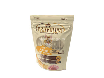 Ciuffi Primium hrana za mačke Cat Adult Sterilised/Weight - Piletina 400g