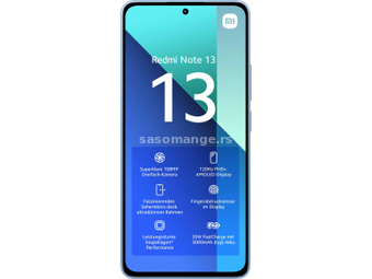 Xiaomi Redmi Note 13 6/128GB plavi mobilni 6.67" Octa Core Snapdragon 685 6GB 128GB 108Mpx+8Mpx+2...