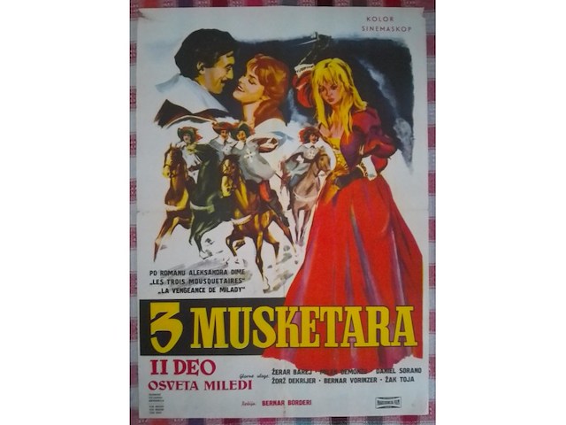 plakat 3 MUSKETARA II DEO - OSVETA MILEDI