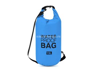 Vodootporna torba Dry Bag 15L/ svetlo plava