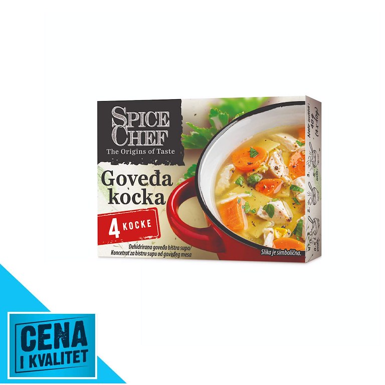 K Plus Goveđa kocka, 4 kocke ( 4x10g) 40g spice chef