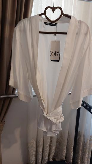 Zara bela satenska kimono kosulja Novo Snizeno