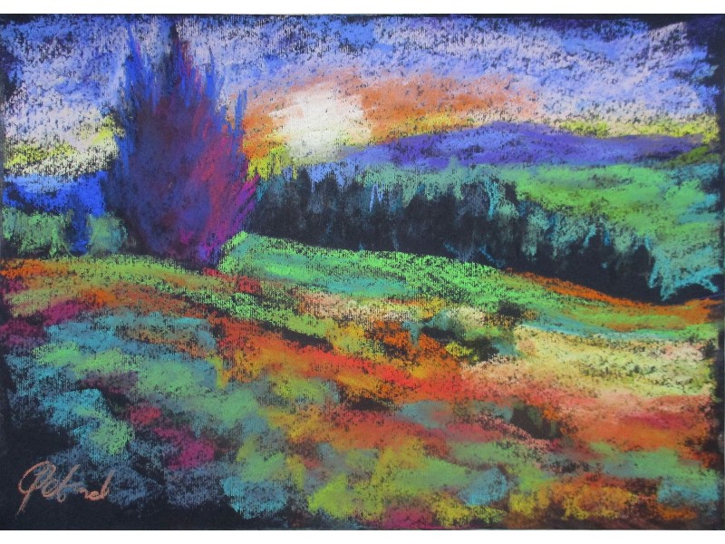 Zalazak sunca - pastel 25 x 35 cm.