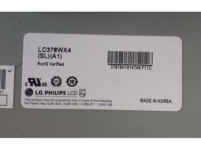 LCD Panel 37` LC370WX4 (SL) (A1)