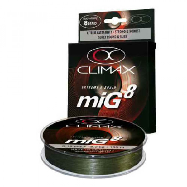 Climax MIG8 extreme braid 135m green