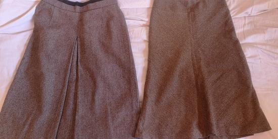 Dve braon vintage vunene suknje za 300