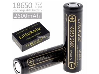 18650 LiitoKala Li-Ion 3.7V Punjiva Baterija 2600mAh 26A