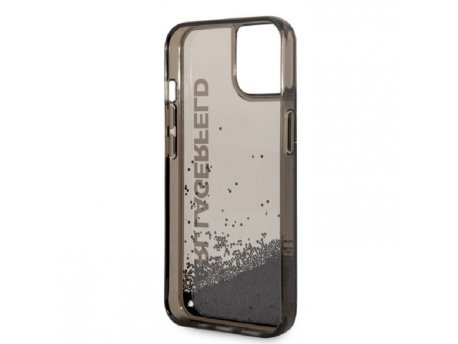 KARL LAGERFELD MASKA ZA IPHONE 14 LIQ. GLITTER ELONG BLACK (KLHCP14SLCKVK)