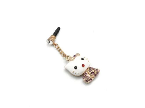 Kapica Slušalice handsfree 3,5 mm charm Kitty L ljubicasta