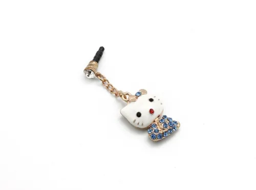 Kapica Slušalice handsfree 3,5 mm charm Kitty L plava