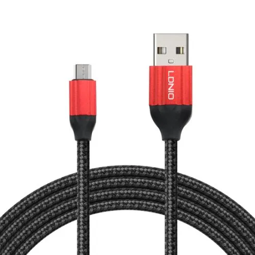 USB data kabl LDNIO LS431 microUSB 1m crno-crveni (MS)