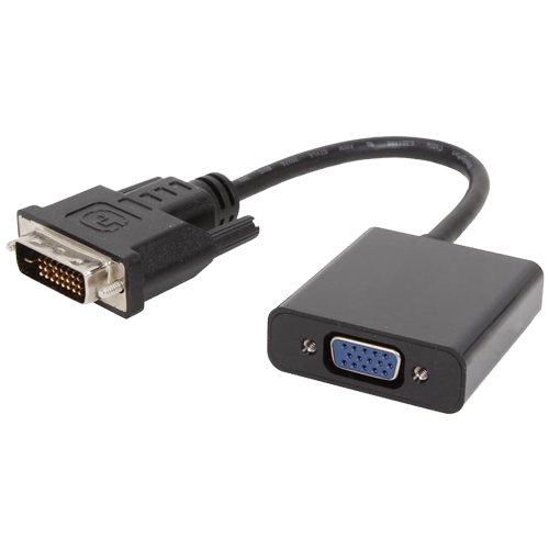 FAST ASIA adapter-konverter DVI-D na VGA (m/ž) (Crni) - 141, DVI-D - muški, VGA - ženski