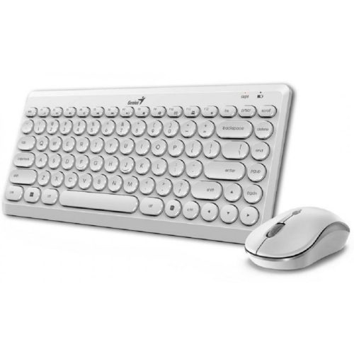 GENIUS LuxeMate Q8000 Bežični set tastatura i miš, USB, YU, Beli