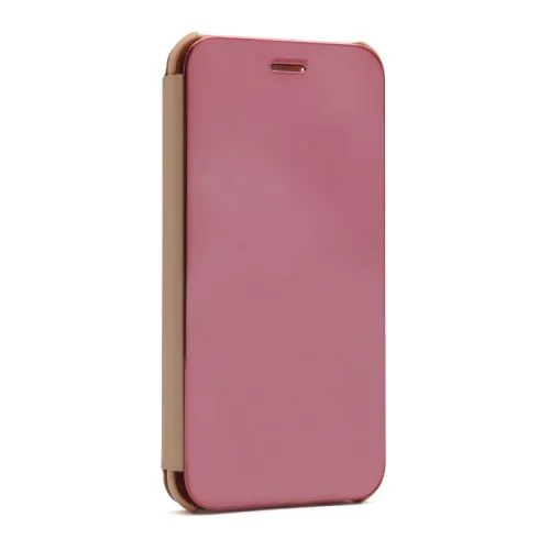 Futrola - maska BI FOLD providna VIEW za iPhone SE (2020/2022) roze (MS)