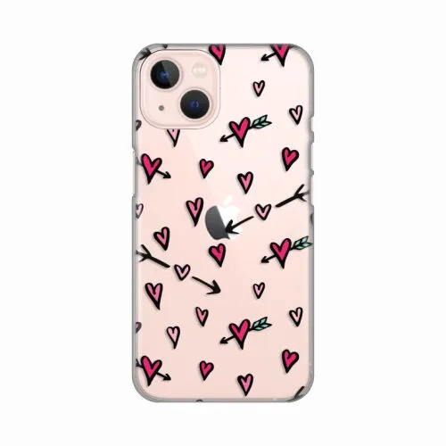 Silikonska futrola - maska print Skin za iPhone 13 6.1 Hearts Pattern