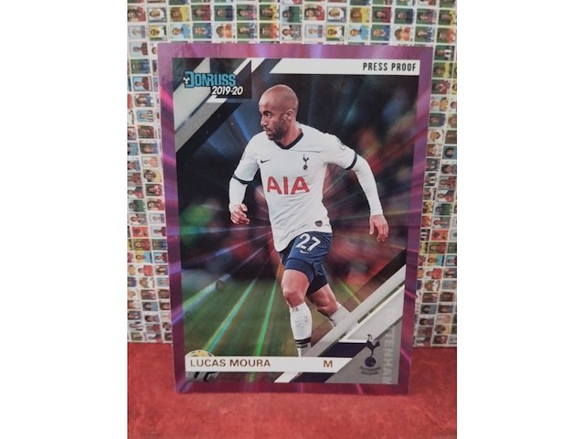 Donruss 2019/20 Lucas Moura Purple Laser Press Proof