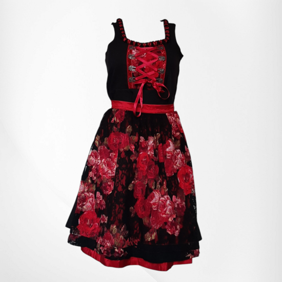 Rose Dirndl vintage haljina XS 34