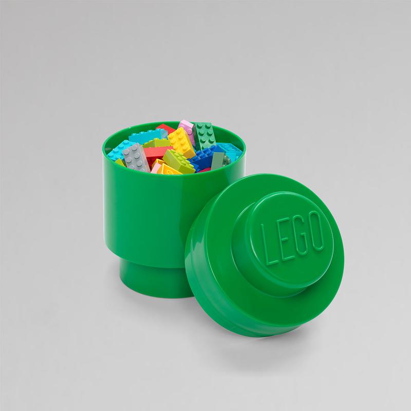 LEGO kutija za odlaganje, okrugla (1): Tamno zelena