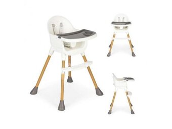 ECO TOYS Stolica za hranjenje BABY WHITE