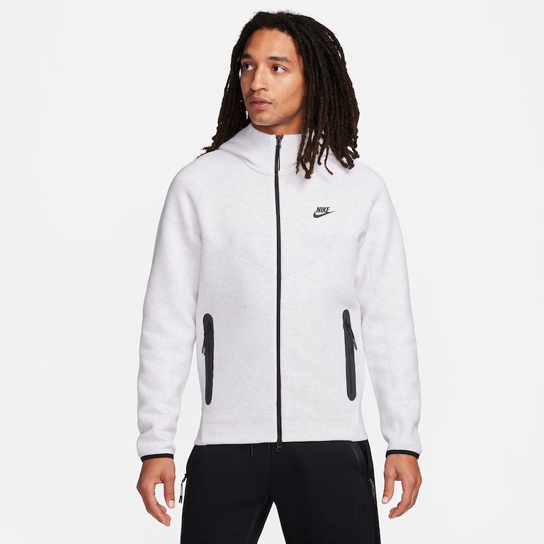 Nike M NK TCH FLC FZ WR HOODIE, muški duks, bela