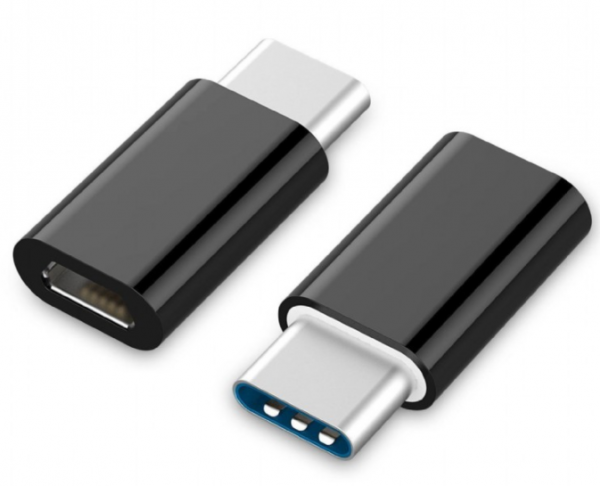A-USB2-CMmF-01 Gembird microUSB 2.0 na Type-C adapter (CM/MicroUSB-F), black A