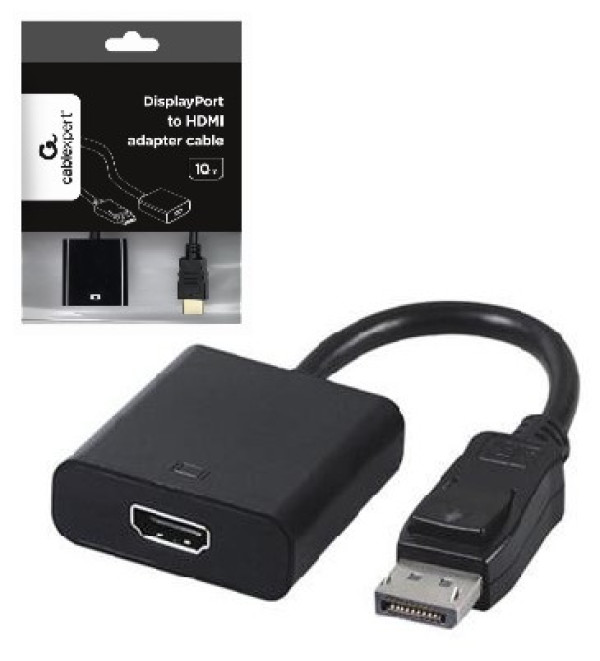A-DPM-HDMIF-002 Gembird DisplayPort v1 to HDMI adapter cable, black FO (alt A-DPM-HDMIF-08) A