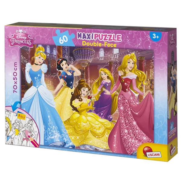 PUZZLE 60PCS MAXI PRINCESS 2U1