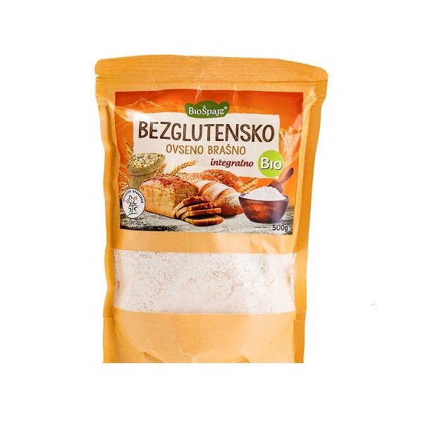 INTEGRALNO ORGANSKO OVSENO BRAŠNO BEZ GLUTENA 500G BIO ŠPAJZ