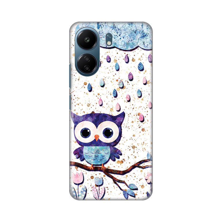 Maska(futrola) Silikonska Print Skin za Xiaomi Redmi 13C Owl