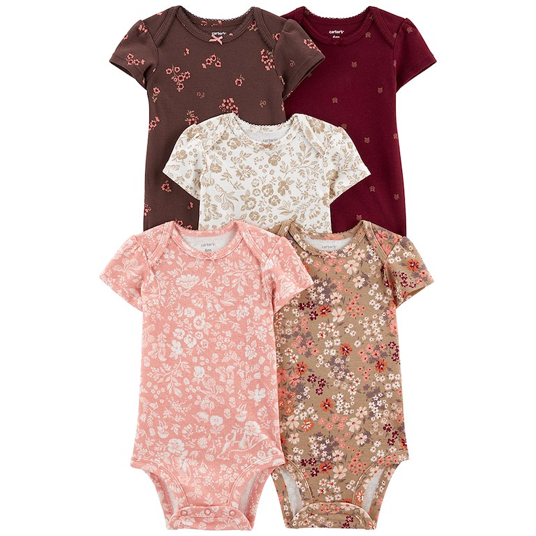 Carter's bodi za bebe devojčice - set od 5 kom. BL241Q125010