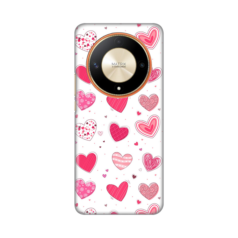 Maska(futrola) Silikonska Print Skin za Honor Magic 6 Lite Pink Hearts