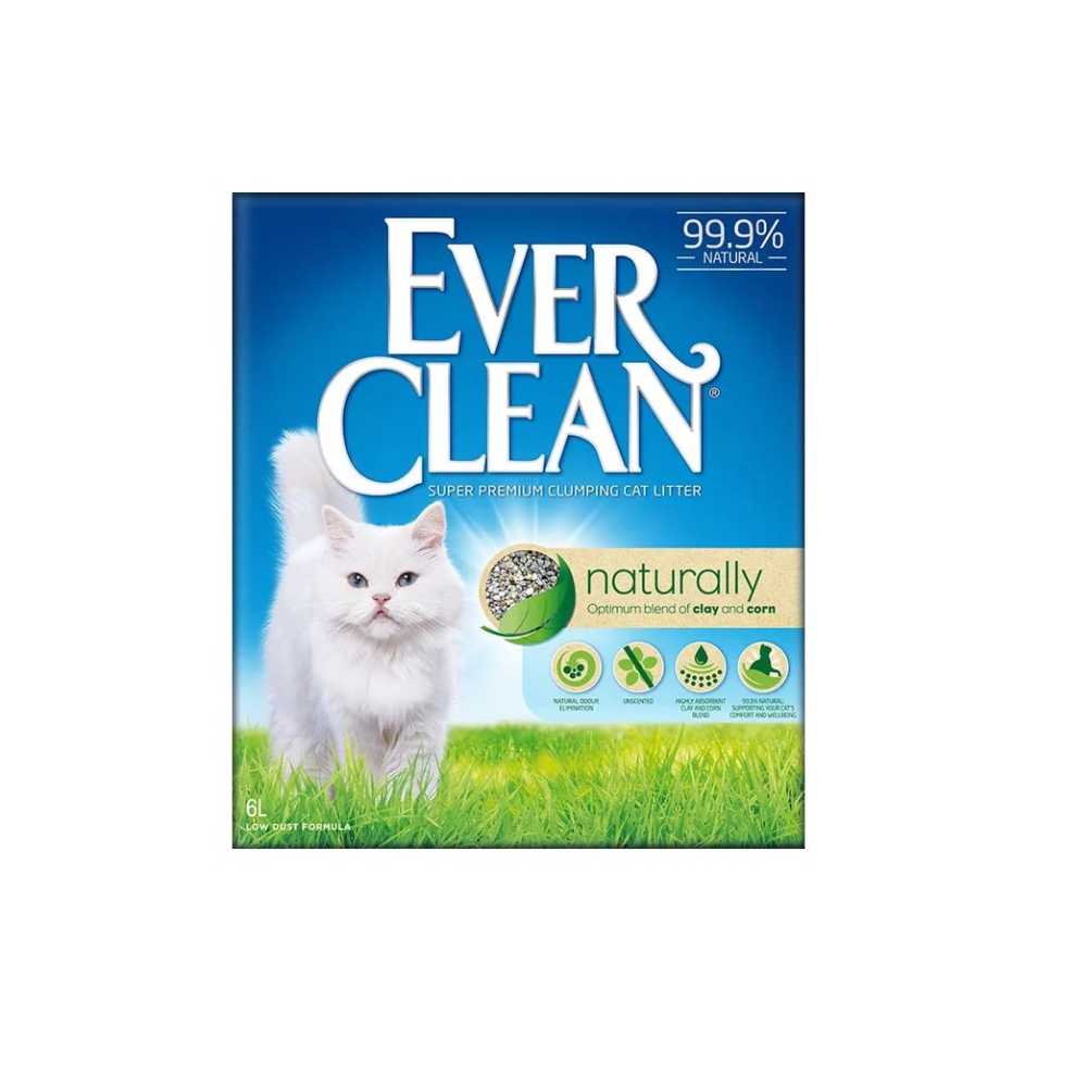 EVER CLEAN posip za mačke Naturally - grudvajući 10L