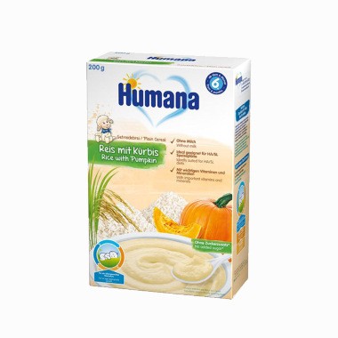 Humana instant kaša bez mleka pirinač i bundeva 200g