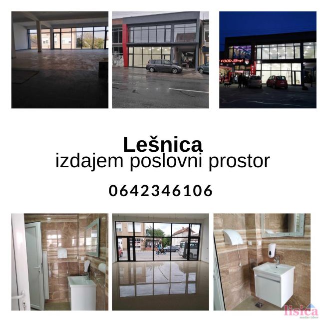 Lešnica, izdajem poslovni prostor