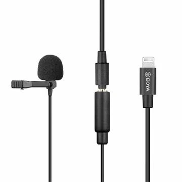 BOYA BY-M2 DIGITAL LAVALIER CLIP-ON MICROPHONE - LIGHTNING - BLACK