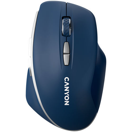 CANYON MW-21, 2.4 GHz Wireless mouse ,with 7 buttons, DPI 800/1200/1600, Battery: AAA*2pcs,Blue,72*117*41mm, 0.075kg