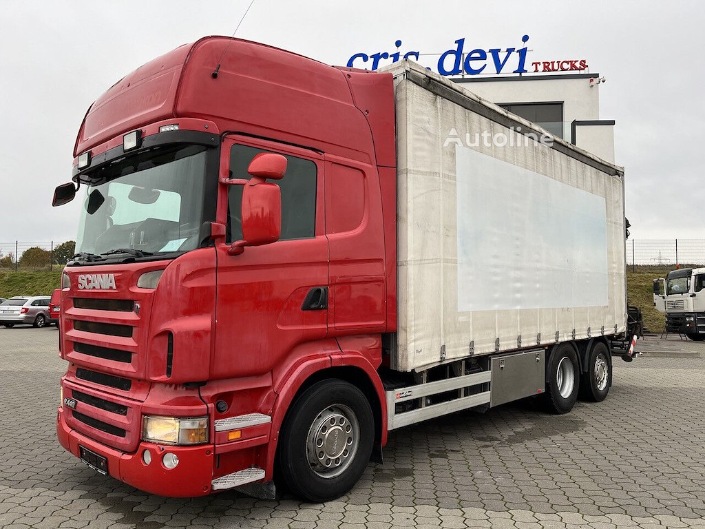 Scania R440 6x2 Hiab 166 E-5 HiDuo | AHK | Lenk-Lift A kamion sa klizna zavesa cerada