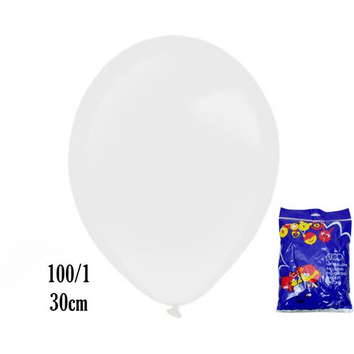 Baloni Beli 30cm 100/1 383747