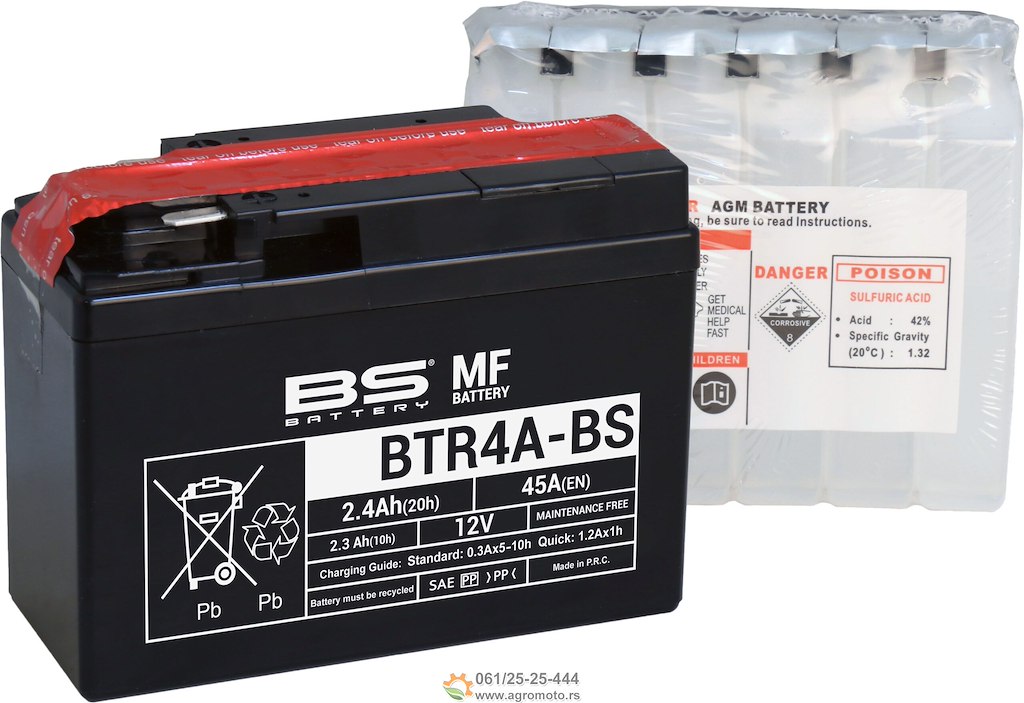 Akumulator BS 12V 2Ah gel BTR4A-BS 45A