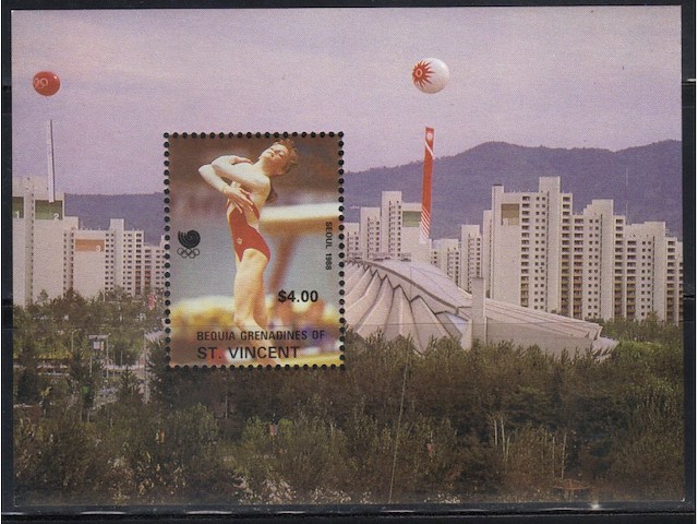 St.Vincent,LOI-Seul `88 1988.,blok,čisto