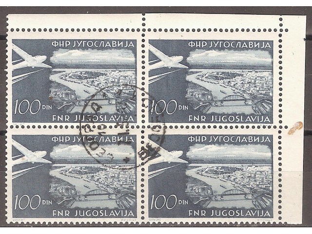 1951 - Vazdusna posta 100 din cetverac MNH