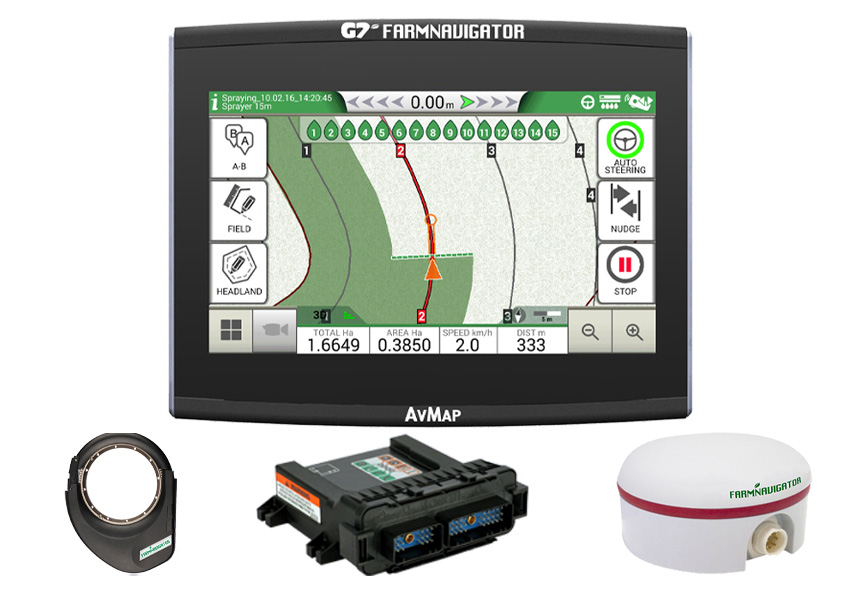 Av Map Farmnavigator G7 Plus navigacija sa All-in-one RTK antenom i G4 automatskim navođenjem