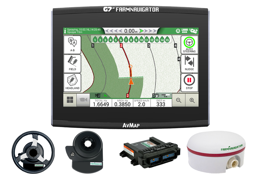 Av Map Farmnavigator G7 Plus navigacija sa All-in-one RTK antenom i G5 automatskim navođenjem