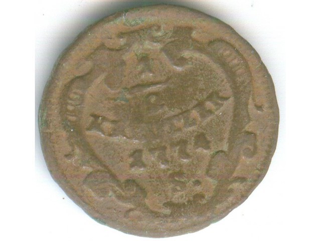 Austrija 1/2 kreuzer 1774 S