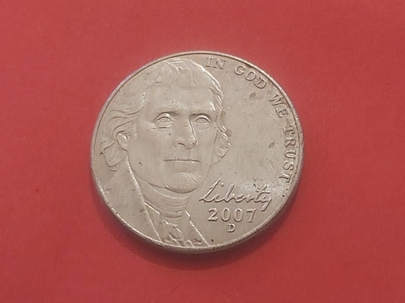 USA - 5 cent 2007 god D