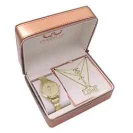 Lantana poklon set ručni sat i ogrlica zlatna