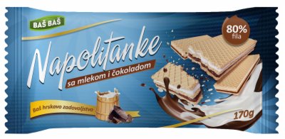 NAPOLITANKE SA MLEKOM I COKOLADOM BAS BAS 170G
NAPOLITANKE SA MLEKOM I COKOLADOM BAS BAS 170G