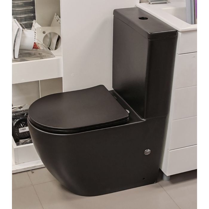 - ARES Plus WC monoblok Black Matte RIMFREE