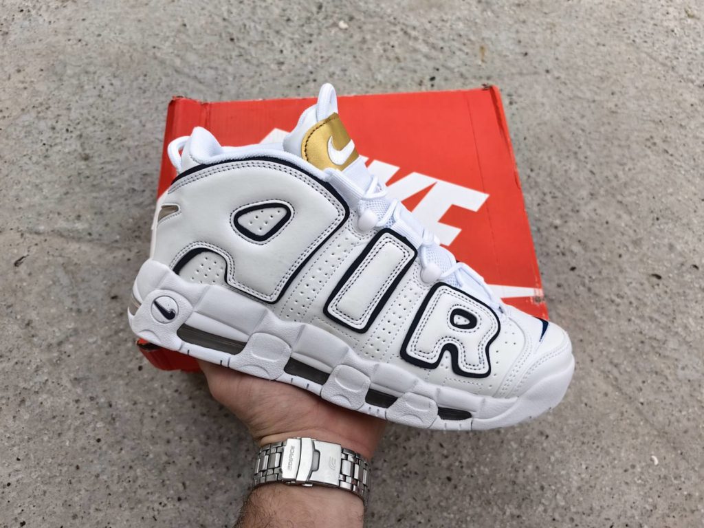 Nike Air More UpTempo White Midnight Navy